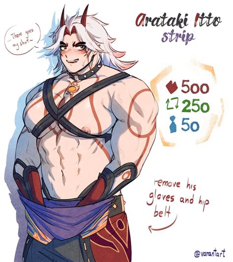 Arataki Itto Genshin Impact Drawn By Varant Art Danbooru