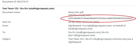What Is The Hash Code Signrequest