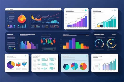 Premium Photo Flat Vector Design Statistical And Data Analysis For Business Finance Investment