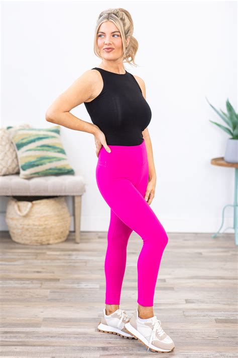 Fuchsia Essential Leggings · Filly Flair