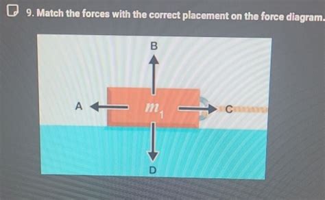 Solved Match The Forces With The Correct Placement On The Force Diagram Physics