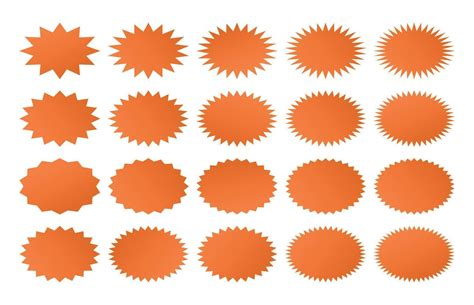Starburst Icon Or Quality Badge Amazing Color Sale Promo Blank Template Set 25268865 Vector