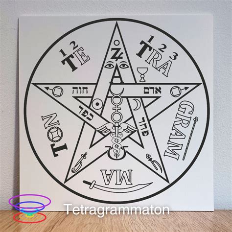 Tetragrammaton Pantáculo De Pead 21x21cm Portal Do Equilíbrio