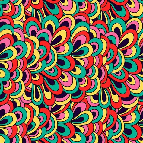 Premium Vector Abstract Seamless Psychedelic Pattern