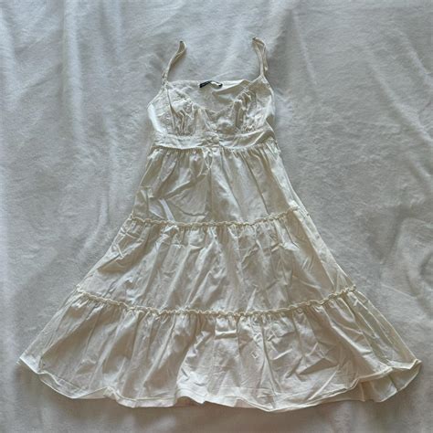 Brandy Melville Cream Dress Used Once Depop