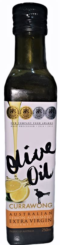 Currawong Lemon Agrumato Eatra Virgin Olive Oil 250ml Rossis Fresh