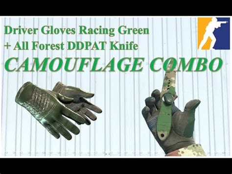Driver Gloves Racing Green All Forest Ddpat Knife Camouflage Combo