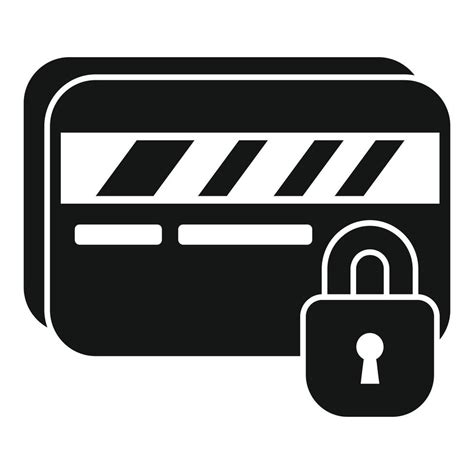 Credit Card Password Protection Icon Simple Vector Mobile Login