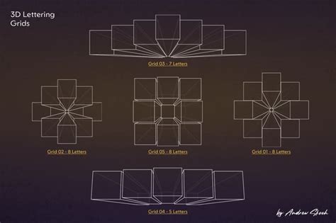 3d Lettering Grids And Brushes Brushes Including 3d And Grids Envato