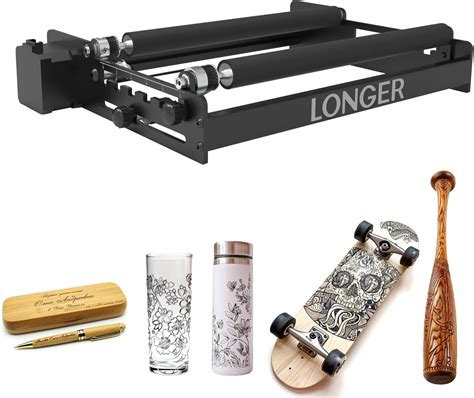 LONGER Laser Engraver Rotary Roller Y Axis Rotary Roller 360 Rotation For Laser Engraver
