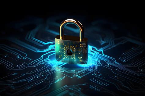 Internet Security And Data Prevention Technology Security Concept Ai Generated Stock