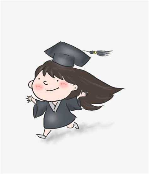 大學畢業學生 學院 帽子 手繪竽素材圖案，psd和png圖片免費下載