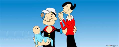 Popeyeolive Oyl And Sweepea Posing Together 2k Wallpaper Download
