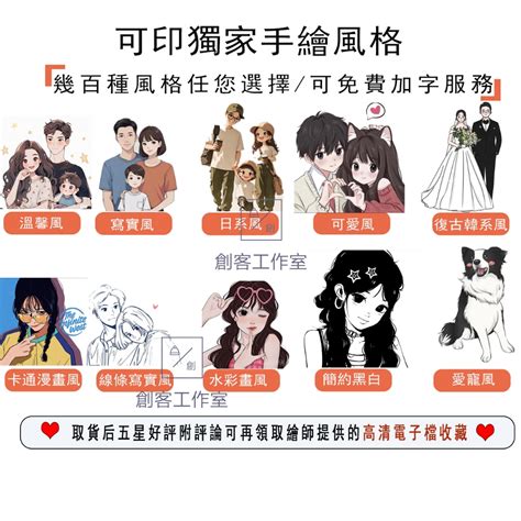 顏繪 無框畫 可急單 手繪人像 Q版人像 人像設計 人像畫 手繪 Q版人物 插畫 頭像 情人節 全家福 蝦皮購物