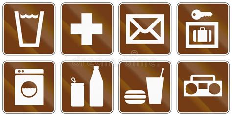 Informational United States Mutcd Road Signs Stock Illustration