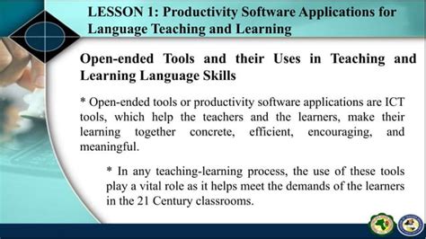chapter iii using open ended tools in facilitating language learning pptx computer software