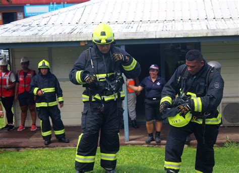 Samoa Fire Authority Leads Fire Drill At Samoa Breweries