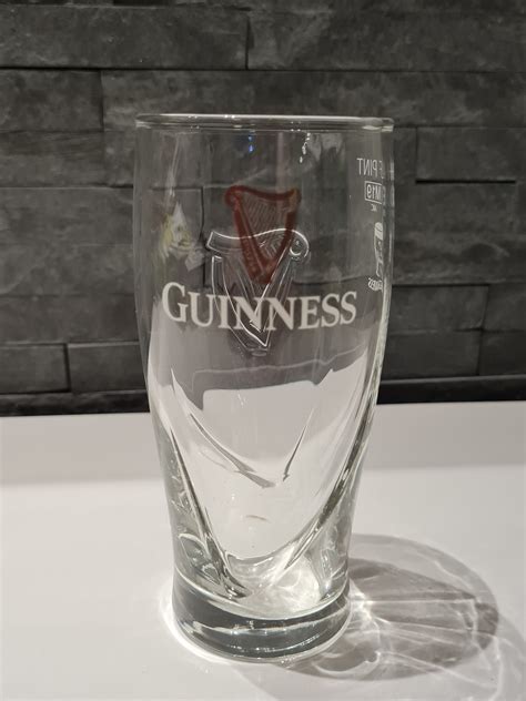 Guinness Embossed Harp Pint Glass 20oz Each Etsy