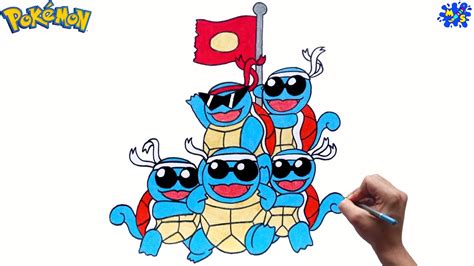 Pokemon Squirtle With Glasses Drawing
