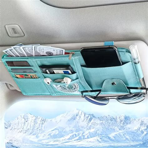 Organize Car Interior Stylish Sun Visor Storage Pocket Temu