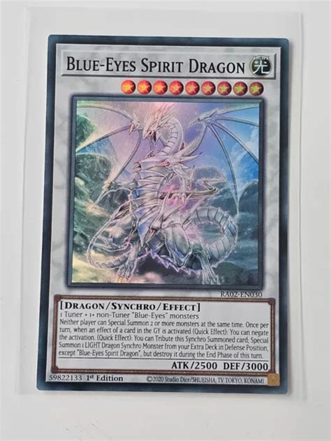 YU GI OH BLUE EYES Spirit Dragon RA02 EN030 Super Rare 1st