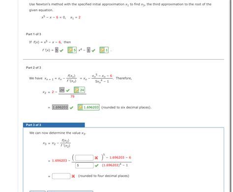 Solved Use Newton's method with the specified initial | Chegg.com