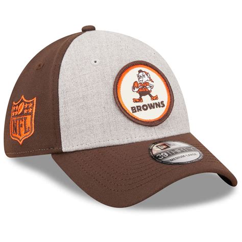 Mens New Era Heathered Graybrown Cleveland Browns 2022 Sideline