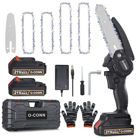 Mini Chainsaw O Conn 4 Inch Cordless Handheld Electric Chainsaw With 2
