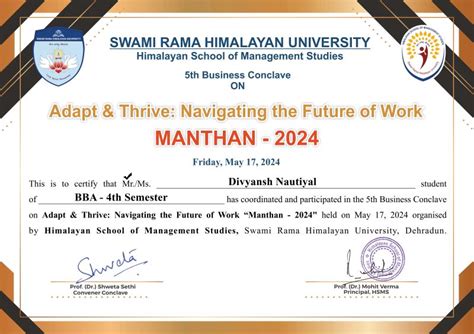 Divyansh Nautiyal On Linkedin Manthan Businessconclave Volunteerwork Disciplinecommittee