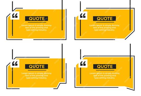 Premium Vector Quotation Text Box Frame With Quote Marks In Geometric Shape Template