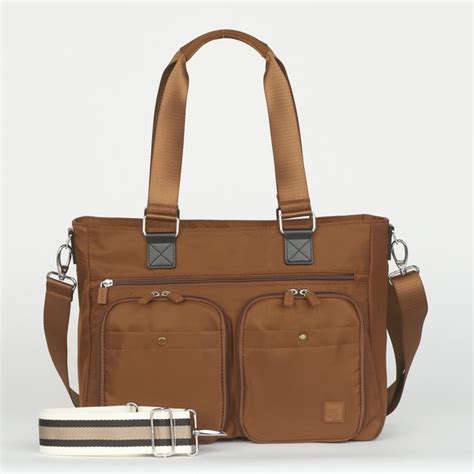 Ihkwip Bags Ihkwip Cargo Catchall Tote W Two Crossbody Straps Mocha