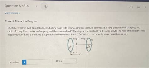 Solved The Figure Shows Two Parallel Nonconducting Rings Chegg