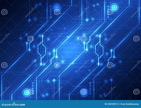 Abstract Futuristic Technology Circuit Board Background Vector Illustration Stock Vector