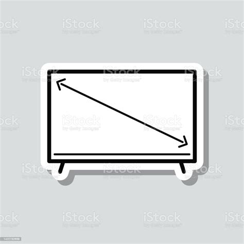 テレビの画面サイズ灰色の背景にアイコンステッカー インチのベクターアート素材や画像を多数ご用意 インチ テレビ テレビ放送
