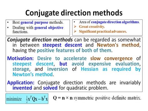 Conjugate Direction Methods Ppt