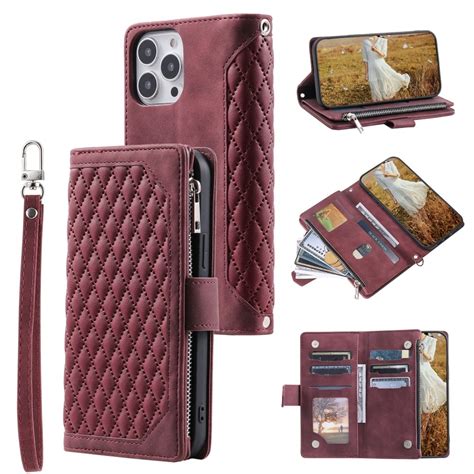 Funda Acolchada Tipo Billetera IPhone Pro Rojo Comprar Online