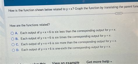 how is the function shown below related to y x graph the function by