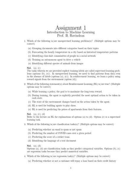 assignment 1 12 ml pdf linear regression regression analysis