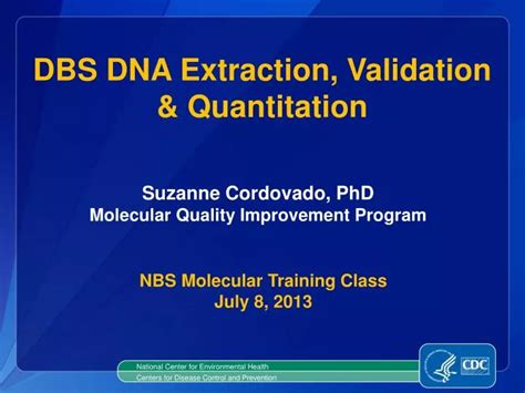 Ppt Dbs Dna Extraction Validation And Quantitation Powerpoint