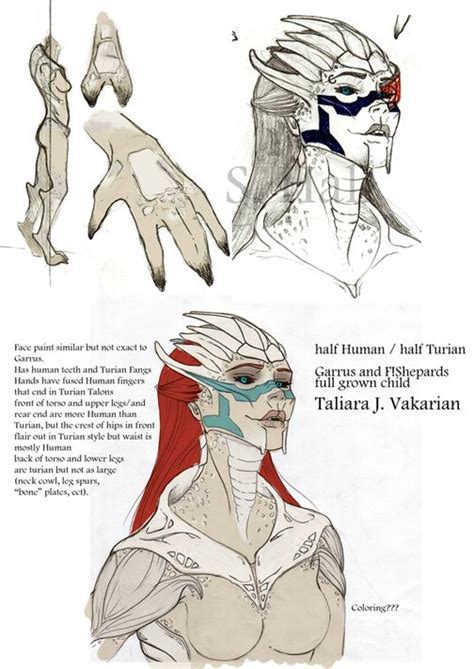 Turian Human Hybrid Year Ago Hurian Mass Effect Garrus Vakarian