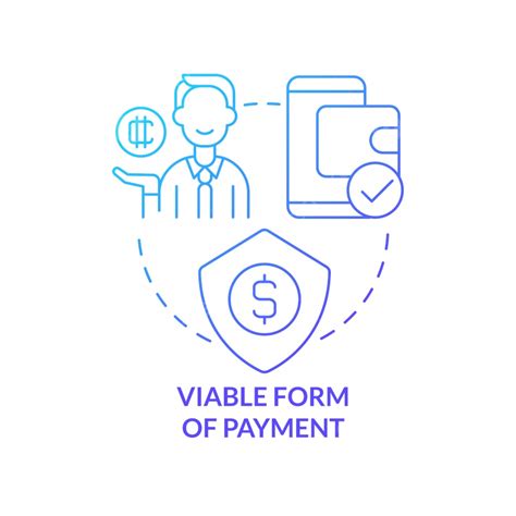 Viable Form Of Payment Blue Gradient Concept Icon Circle Adoption