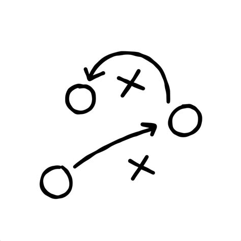 táctica y estrategia deportiva esquema de movimiento del jugador del