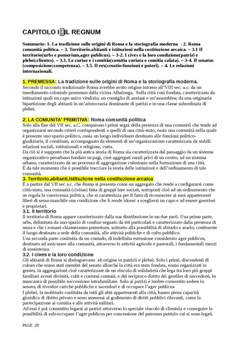 Diritto Romano Riassunti Romano Pubblico Docsity