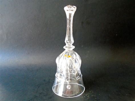 Vintage Cut Crystal Dinner Bell 80s Crystal Dinner Bell Etsy