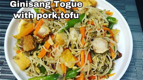 Ginisang Togue with Pork, Tofu | Ginisang Togue | How to Cook Ginisang ...