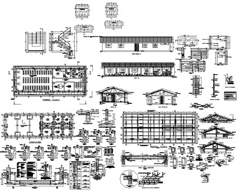Detail Building Structure And Different Construction Units 2d View Layout Dwg File Cadbull