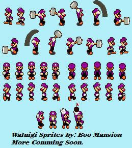 Waluigi Sprites By Icey Bros On Deviantart