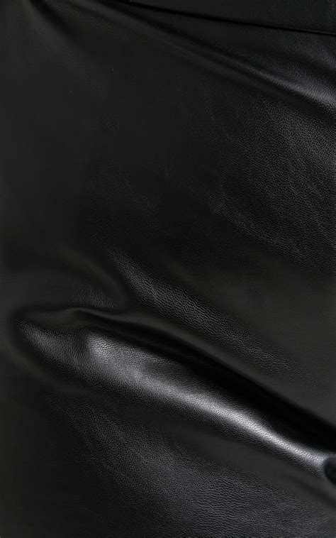 Minx Faux Leather Wide Leg Trousers In Black Showpo Usa