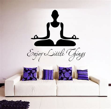 Yoga Wall Decal Quote Vinyl Decals Enjoy By Amazingdecalsart