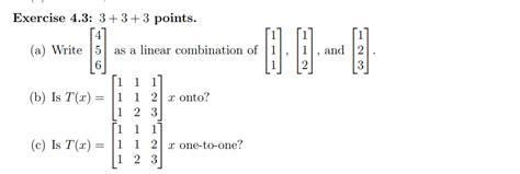 Solved Exercise Points A Write As A Chegg